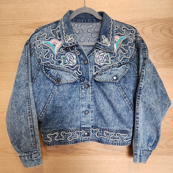 Unique Vintage | Jackets & Coats | Vintage Repurposed Denim 98s Denim ...